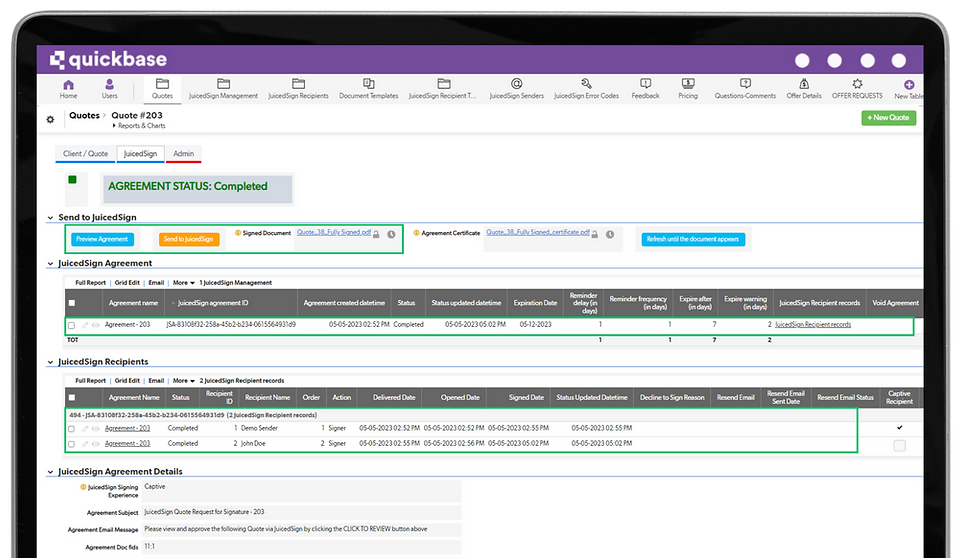 JuicedSign for Quickbase | Juiced Technologies, Inc.